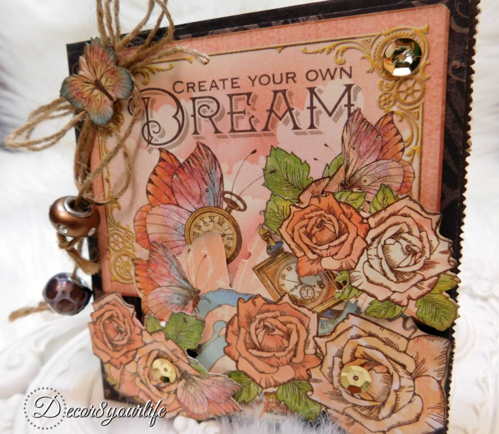 Graphic 45 Imagine Collection Paper Bag Card Tutorial | Decor8yourlife ...