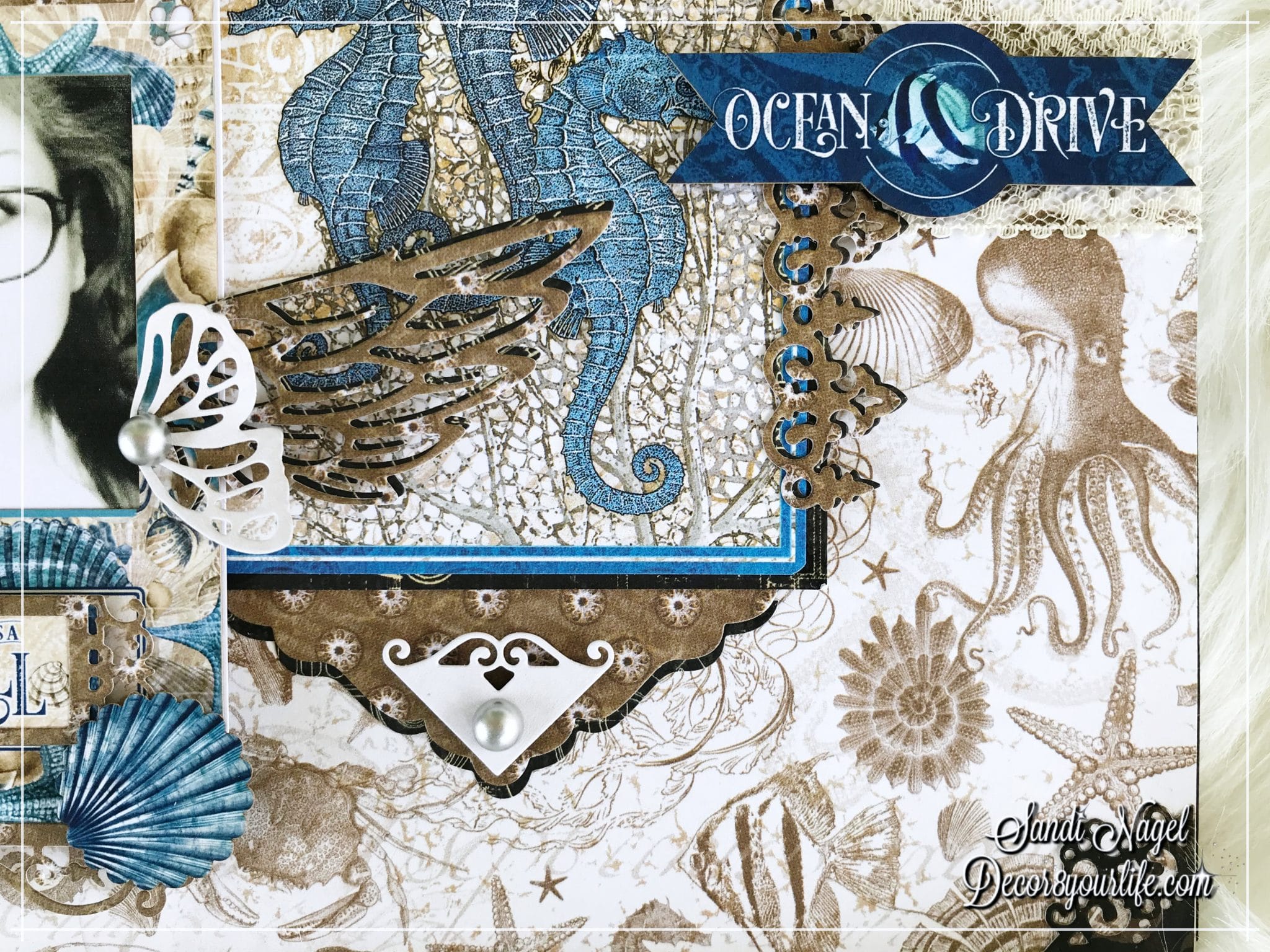 Graphic 45 Ocean Blue Scrapbook Layout | Scrapbooking Tutorial