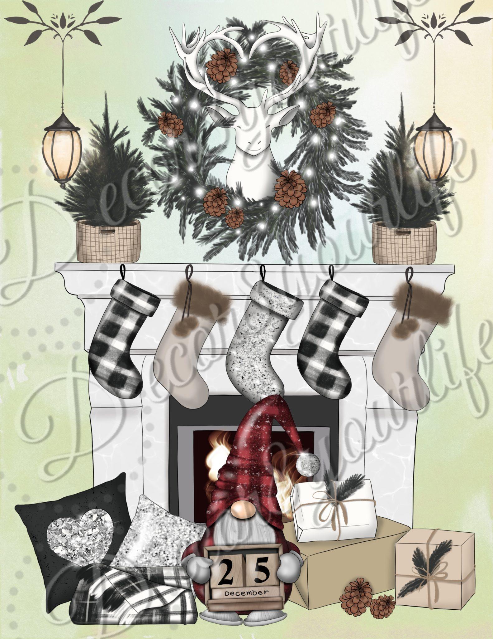 Christmas Digital Printable Paper Packs | Christmas Craft Ideas