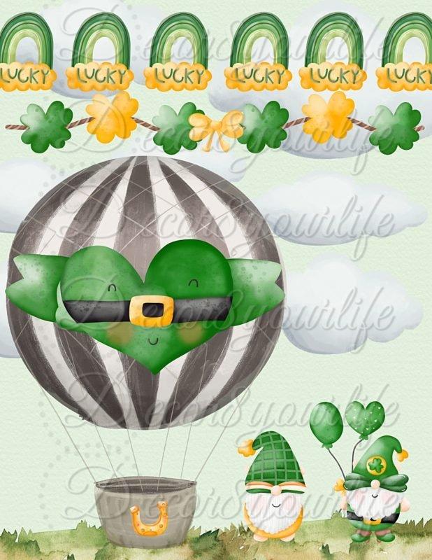 St. Patrick's Day Digital Scrapbook Paper - Lucky You | Printable