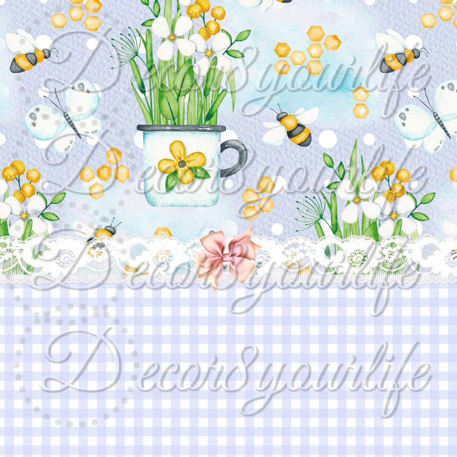 Spring Buzz Scrapbook Paper by Decor8yourlife | 8.25 x 8.25 ...