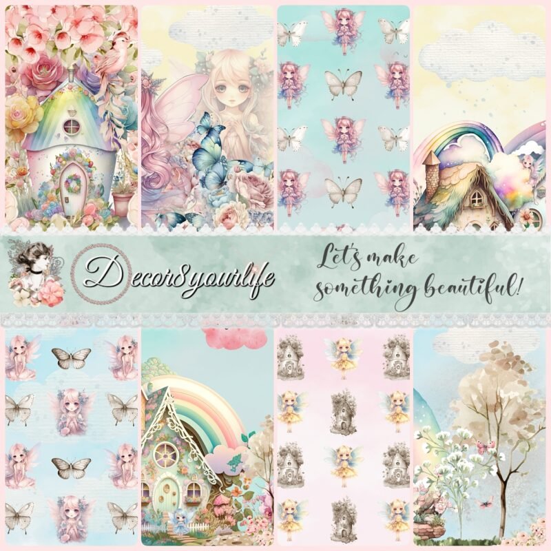 Fairies and Butterflies Scrapbook Paper Collection