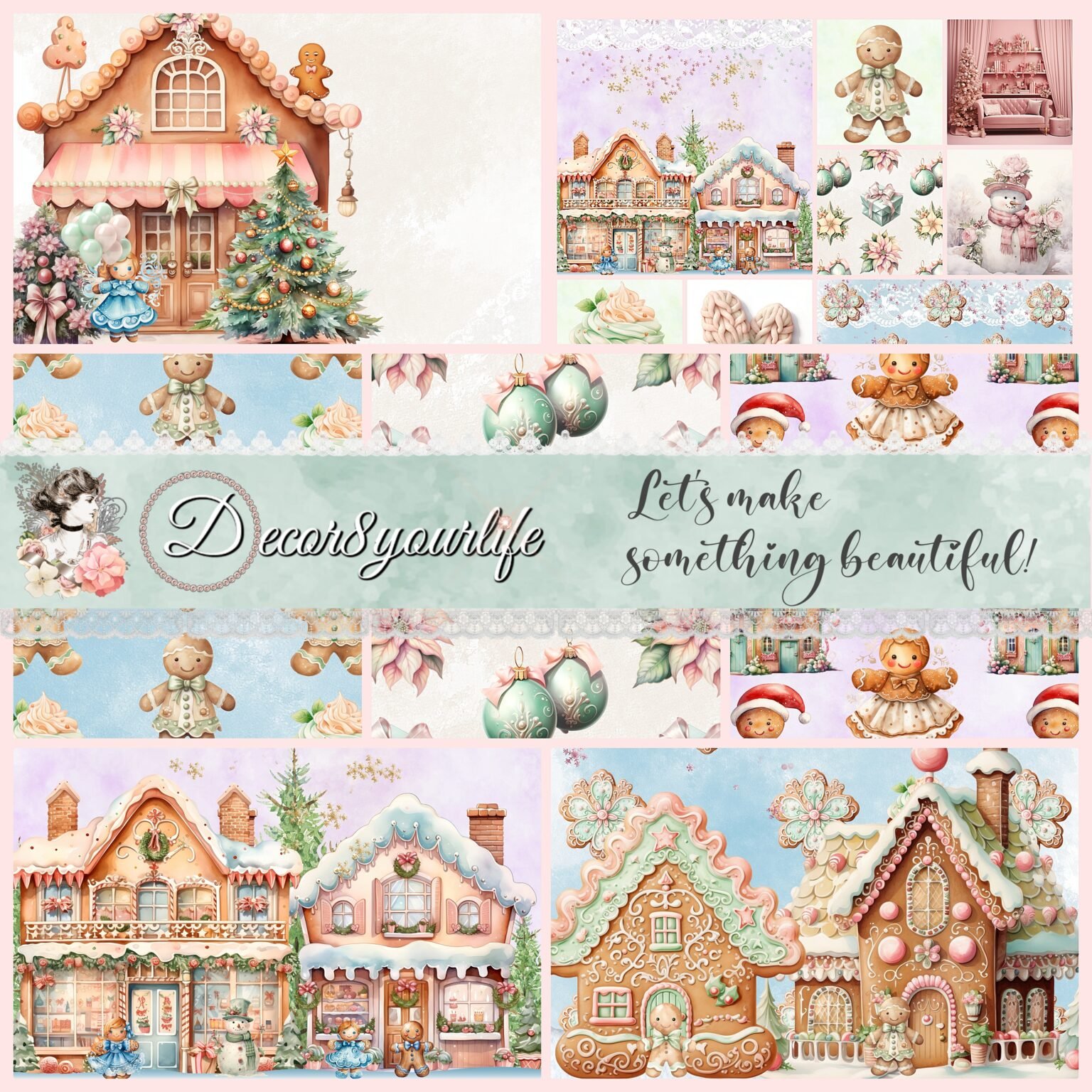 Cozy Christmas Scrapbook Collection | Small Paper Pack | Decor8yourlife.com