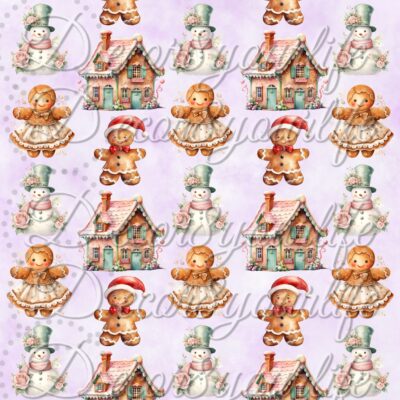 A Gingerbread Christmas Instant Download Paper Collection
