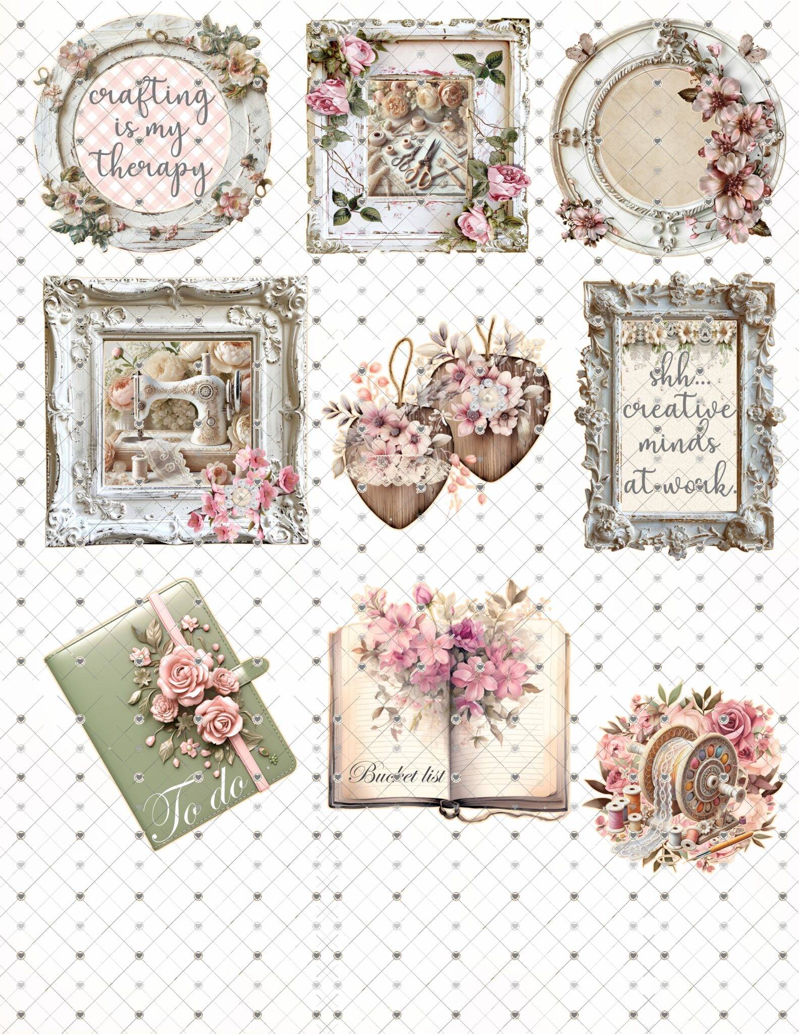 Sew Much Fun Digital Fussy Cut Images - Instant Download ...