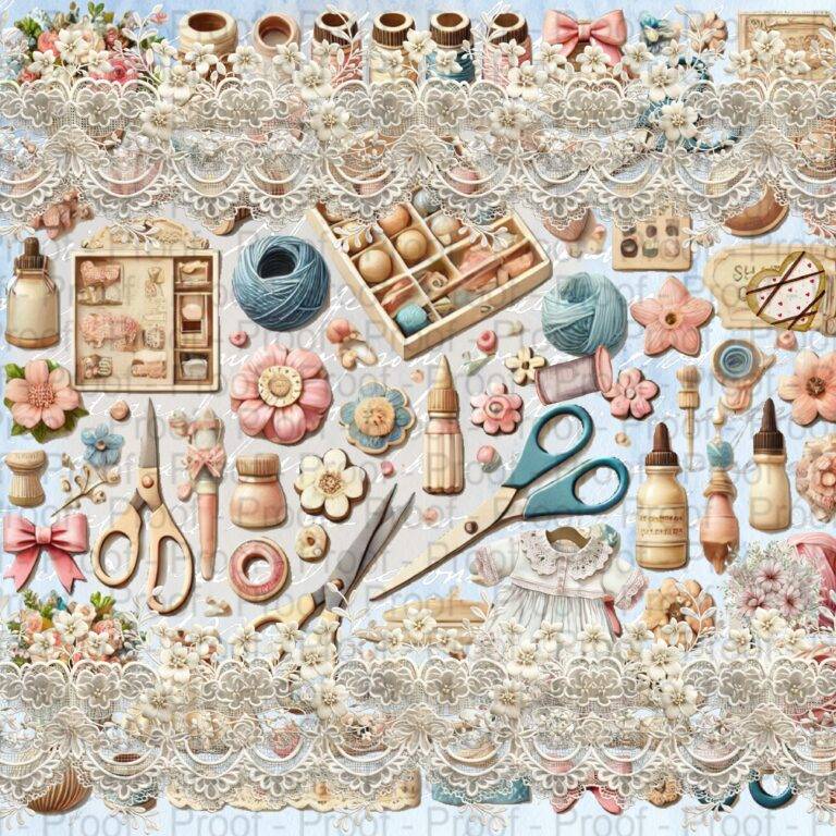 Scrapbook Paper Sew Much Fun Small Paper Pack | Craft Supplies