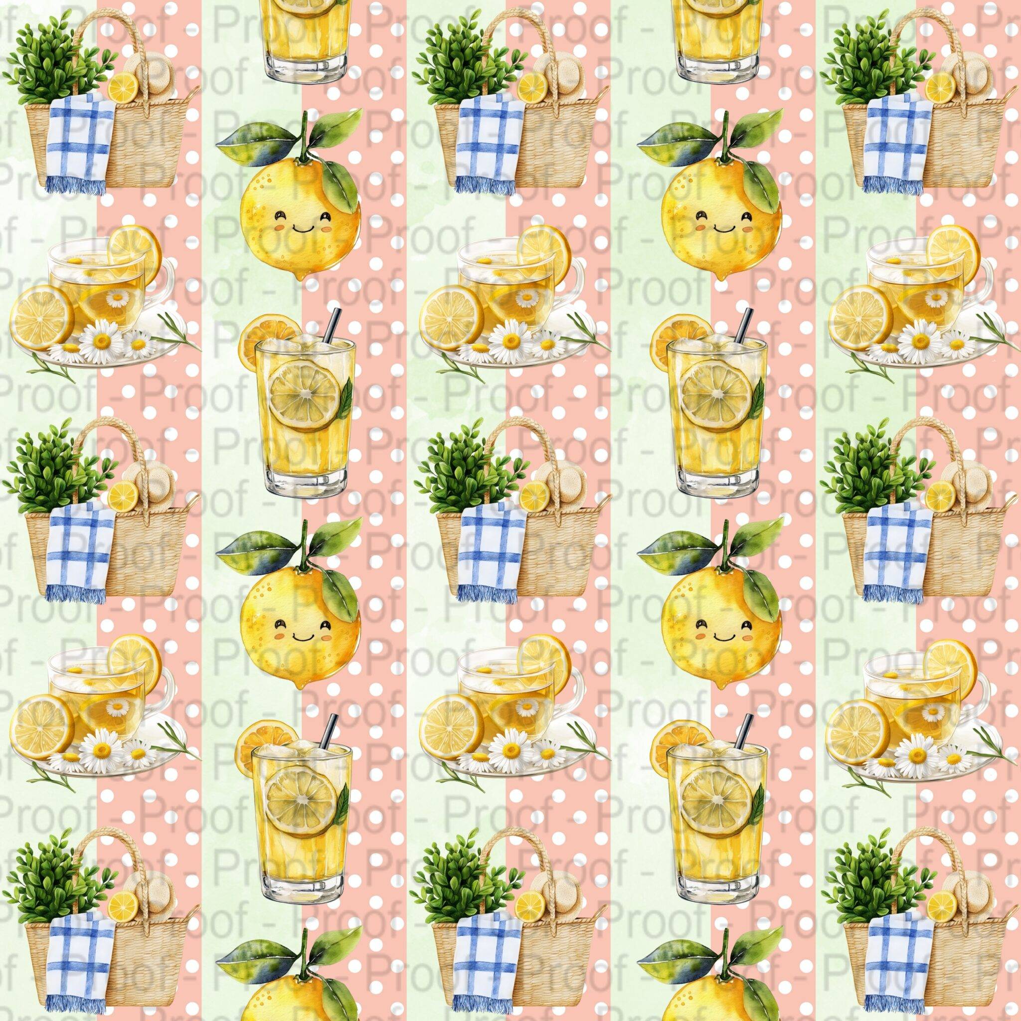 Summer Theme Digital Scrapbook Paper Collection | Lemondrops